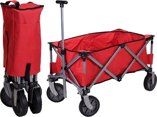 Opvouwbare Bolderkar | Rood | 90 x 49 x 58 cm | bol