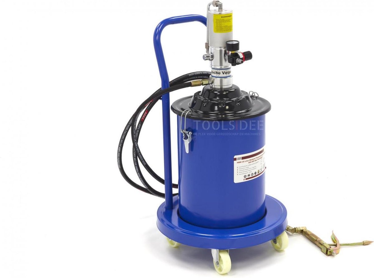 HBM 20 Liter Mobiele Pneumatische Vetpomp 300-400 Bar Persdruk | bol.com