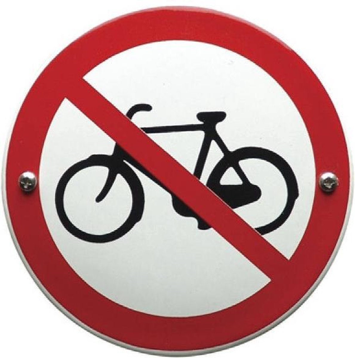 Emaille verbodsbord en wandbord verboden om fietsen te plaatsen of ...