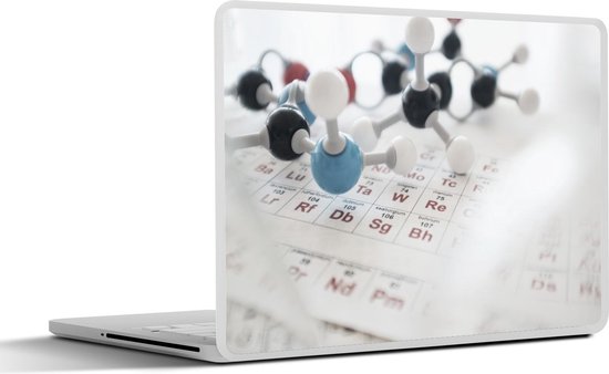 Laptop sticker - 14 inch - Moleculaire structuur en periodiek systeem ...