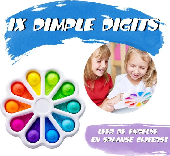 Fidgy Dimple Digits - Simple Dimple - Fidget Toys - Panterprint | bol
