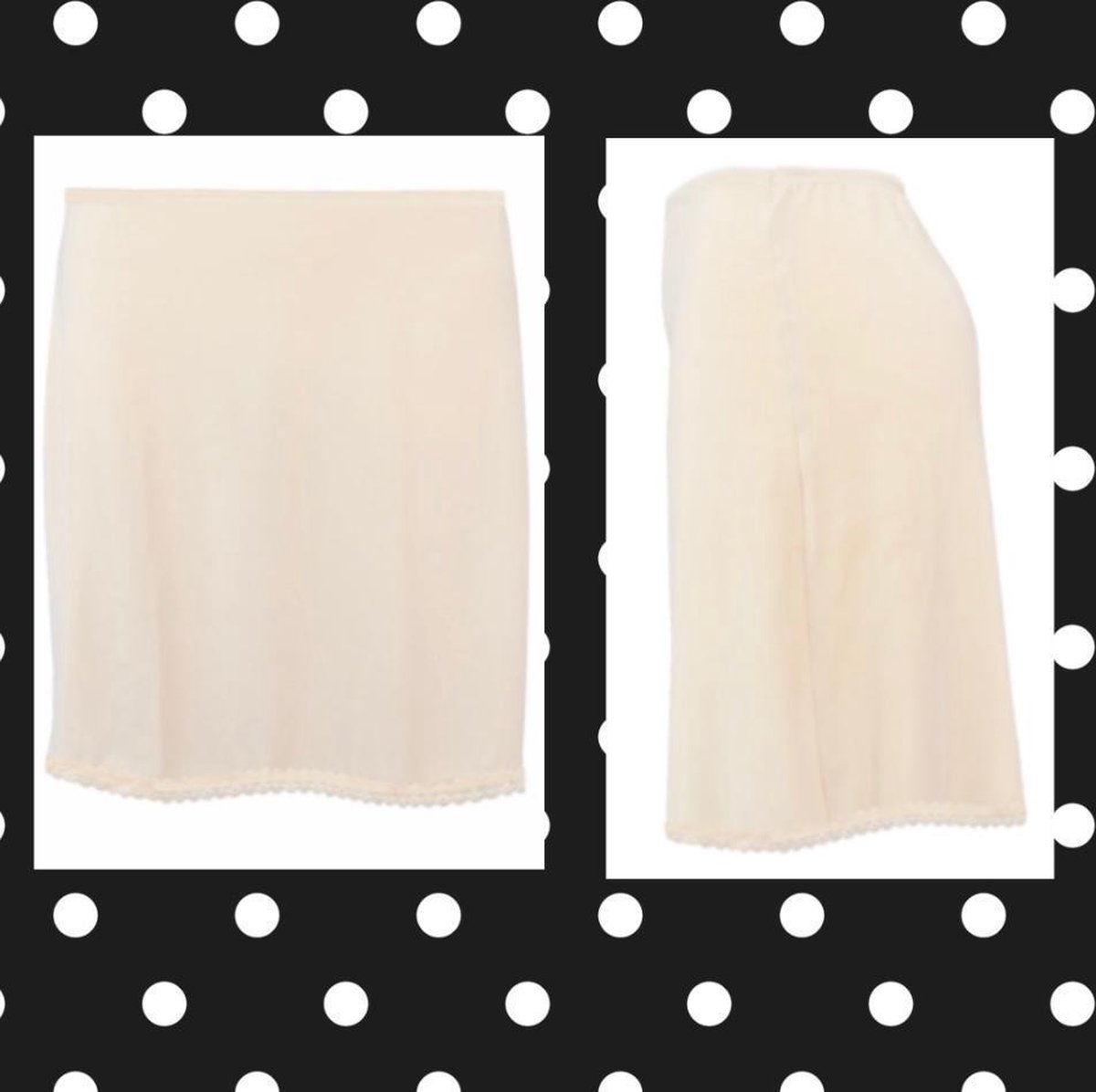 Dames onderrok met een kanten randje L/XL beige | bol.com