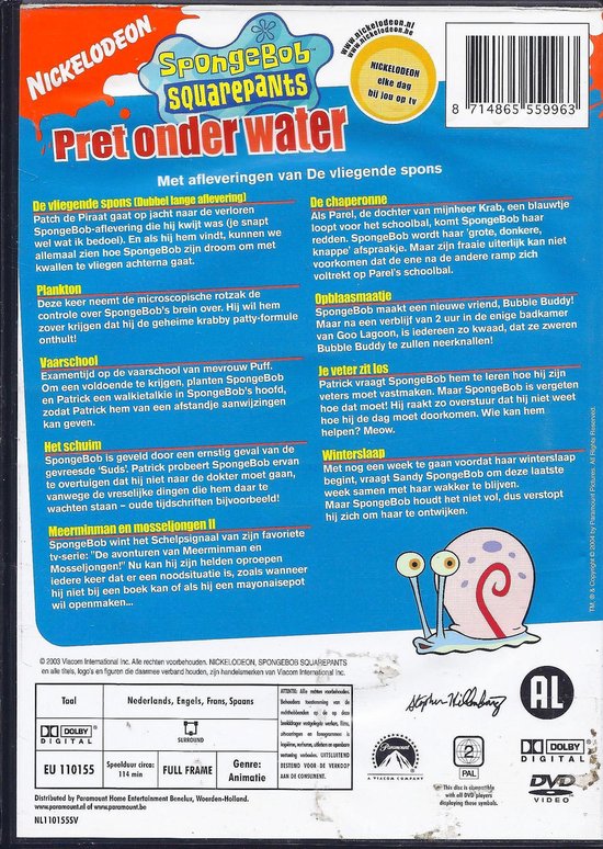 SPONGEBOB: PRET ONDER WATER (D) (Dvd) | Dvd's | bol