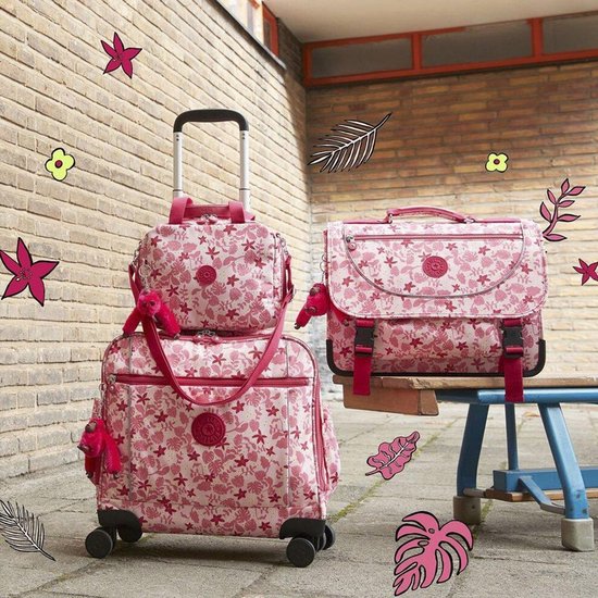 Kipling Preppy Rugzak - Pink Leaves | bol