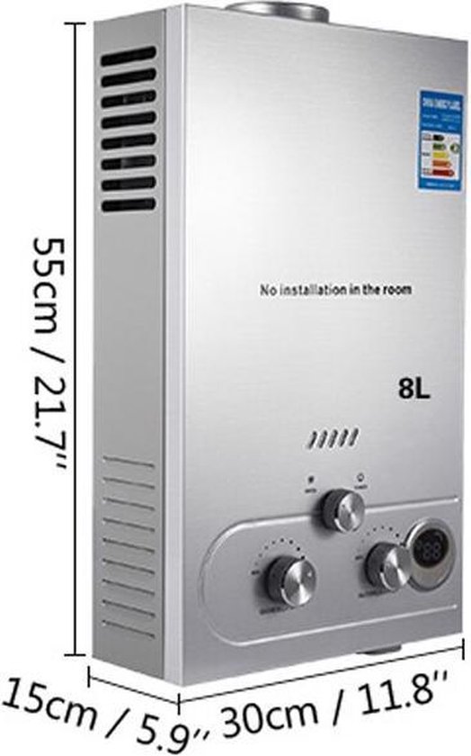 GazPro® LPG Boiler | Propaan | Butaan | LPG Geiser 8 Liter / Minuut ...