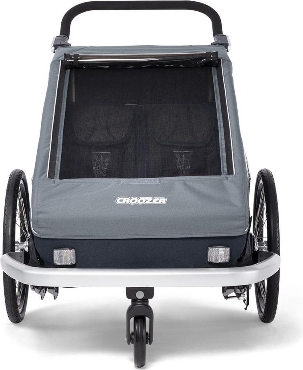 Croozer Vaaya 2 Graphite Blue Fietskar Voor 2 Kinderen Kinderkar ...