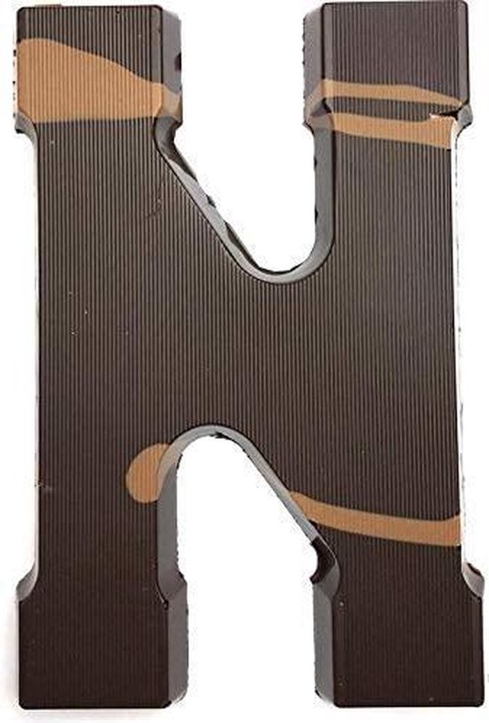 Joe & Mien Ambachtelijke Chocolade letter 'N' - Puur - 1 x 200 gram | bol