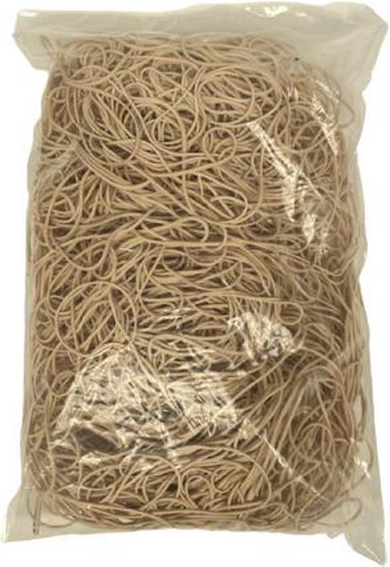 Elastiekjes breed 1KG(1000 gram) 185x1.5mm Ø 120 mm naturel Office ...