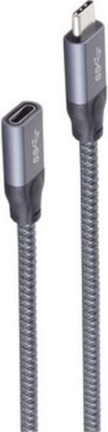 shiverpeaks Basic-S USB-kabel USB 3.2 Gen 2 (3.1 Gen 2) 1,5 m USB C Grijs | bol