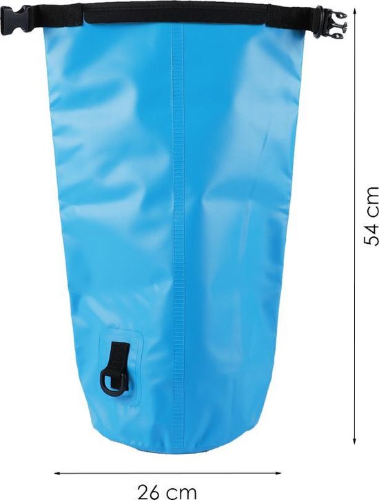 Waterdichte Rugtas - 15 Liter - Blauw - Dry Bag - Waterdichte zak ...