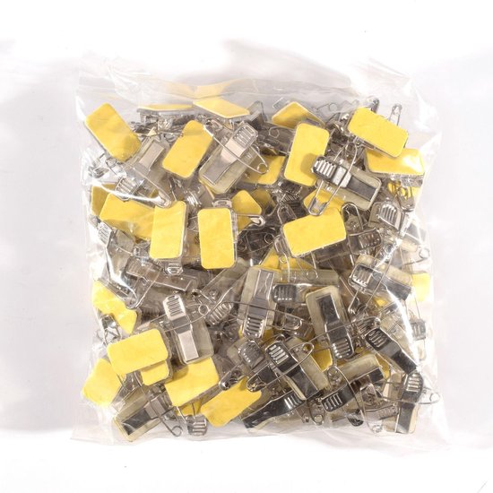 Clips adhesive in pb w/l shape header 100pcs | bol