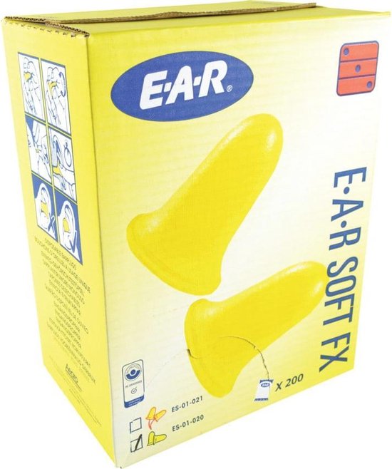 3M Ear Soft FX - oordoppen - 200 paar - Maximale demping - slapen ...