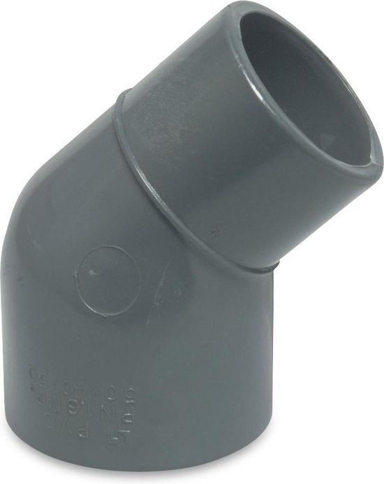 PVC Knie 45 graden - 40/50 mm x 50 mm - PN10 | bol.com