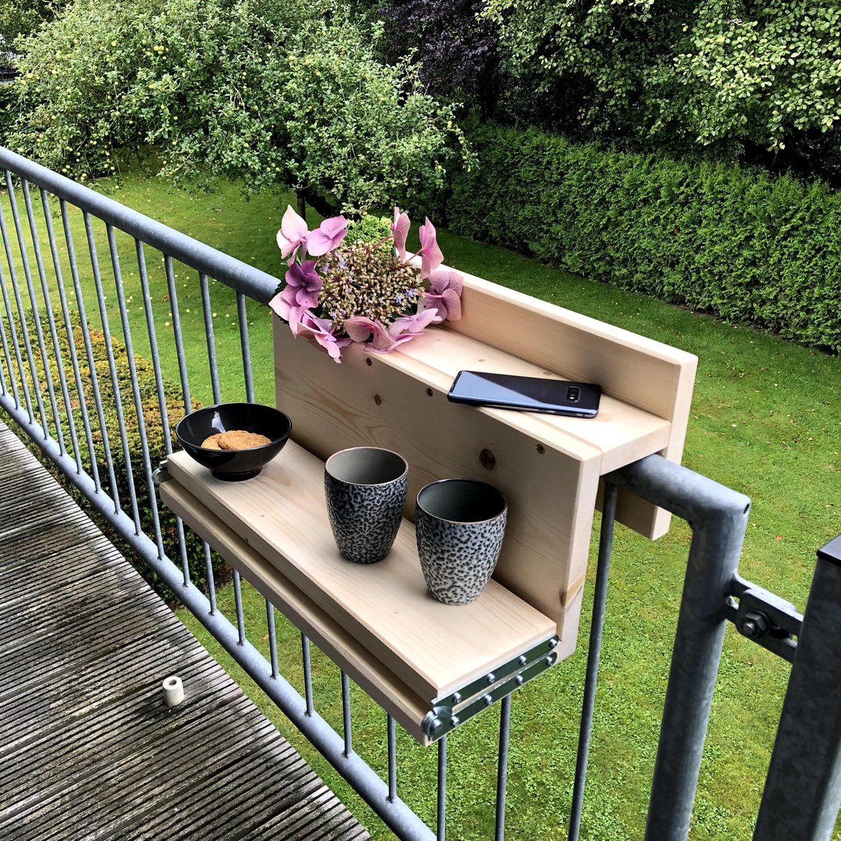 GoudmetHout Inklapbare Balkontafel - Balkonbar - Balkon tafel - 50 cm ...