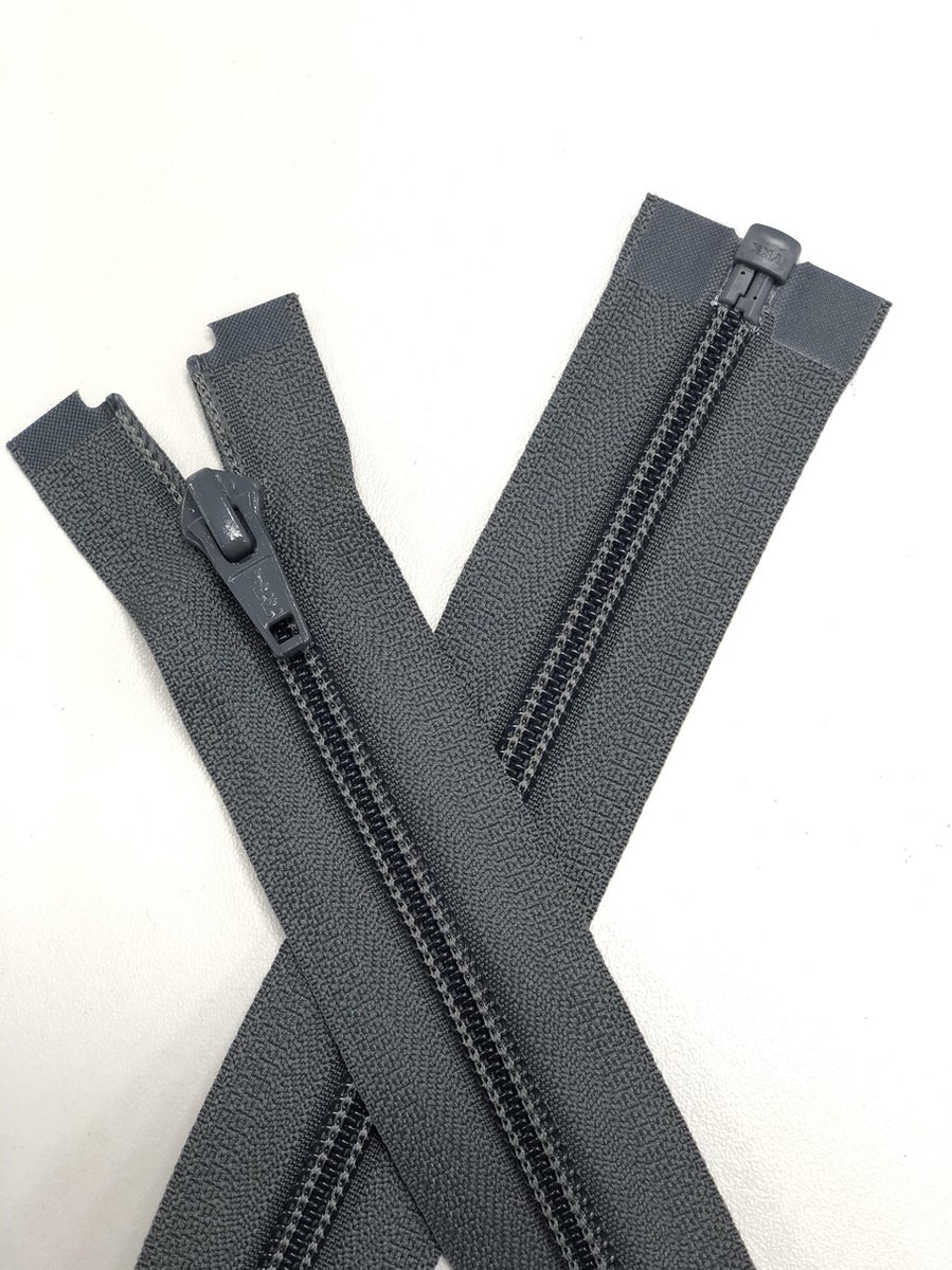 YKK rits spiraal, Deelbaar spiraal rits 50 cm Donkergrijs | bol.com