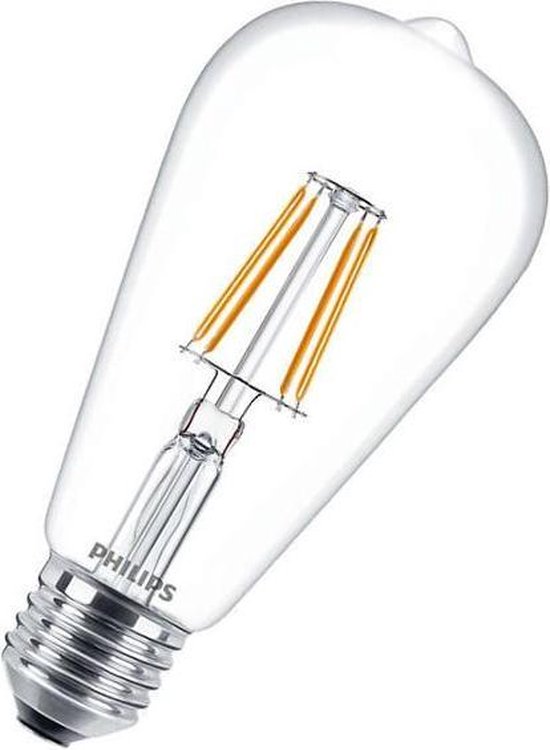 Philips LED Filament E27 - 4.3W (40W) - Warm Wit Licht - Niet Dimbaar | bol