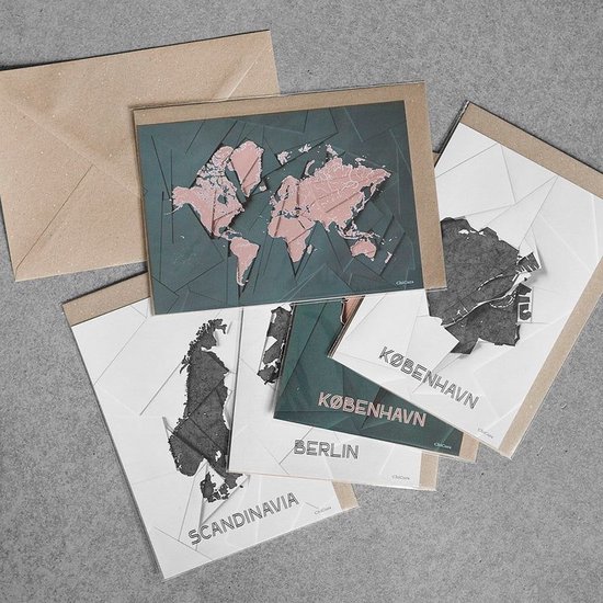 Maps Greater London - A5 - Grey / White - Posters - Wit,Grijs - Chicura ...