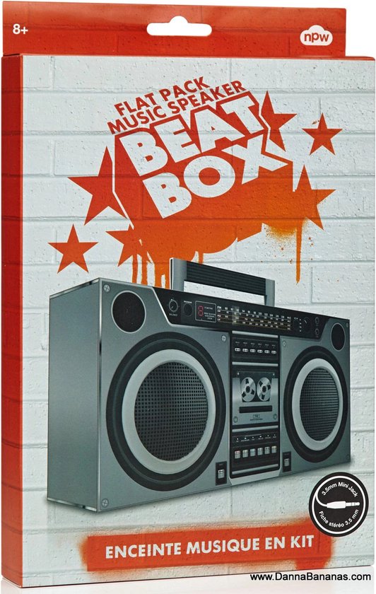 BEATBOX muziek luidspreker - retro speaker met 3.5 mini jack voor PC TV ...