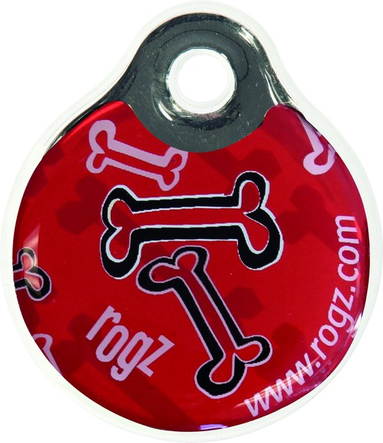 RogZ ID Tag Large Red Rogz Bone - Hondenpenning | bol.com