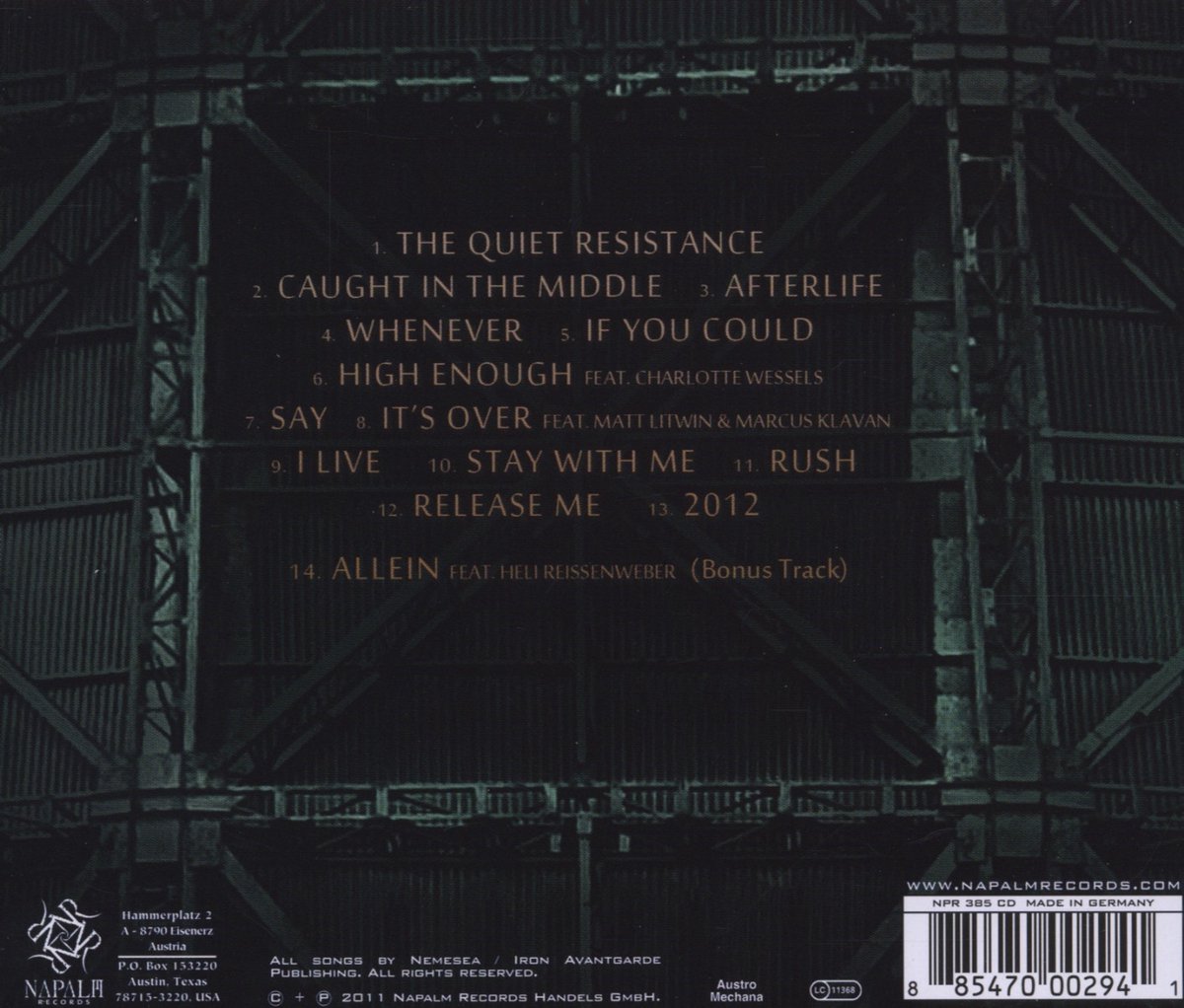 Nemesea - The Quiet Resistance (CD), Nemesea | CD (album) | Muziek ...