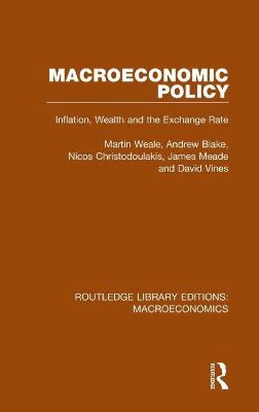 Macroeconomic Policy | 9781138940017 | Martin Weale | Boeken | bol.com