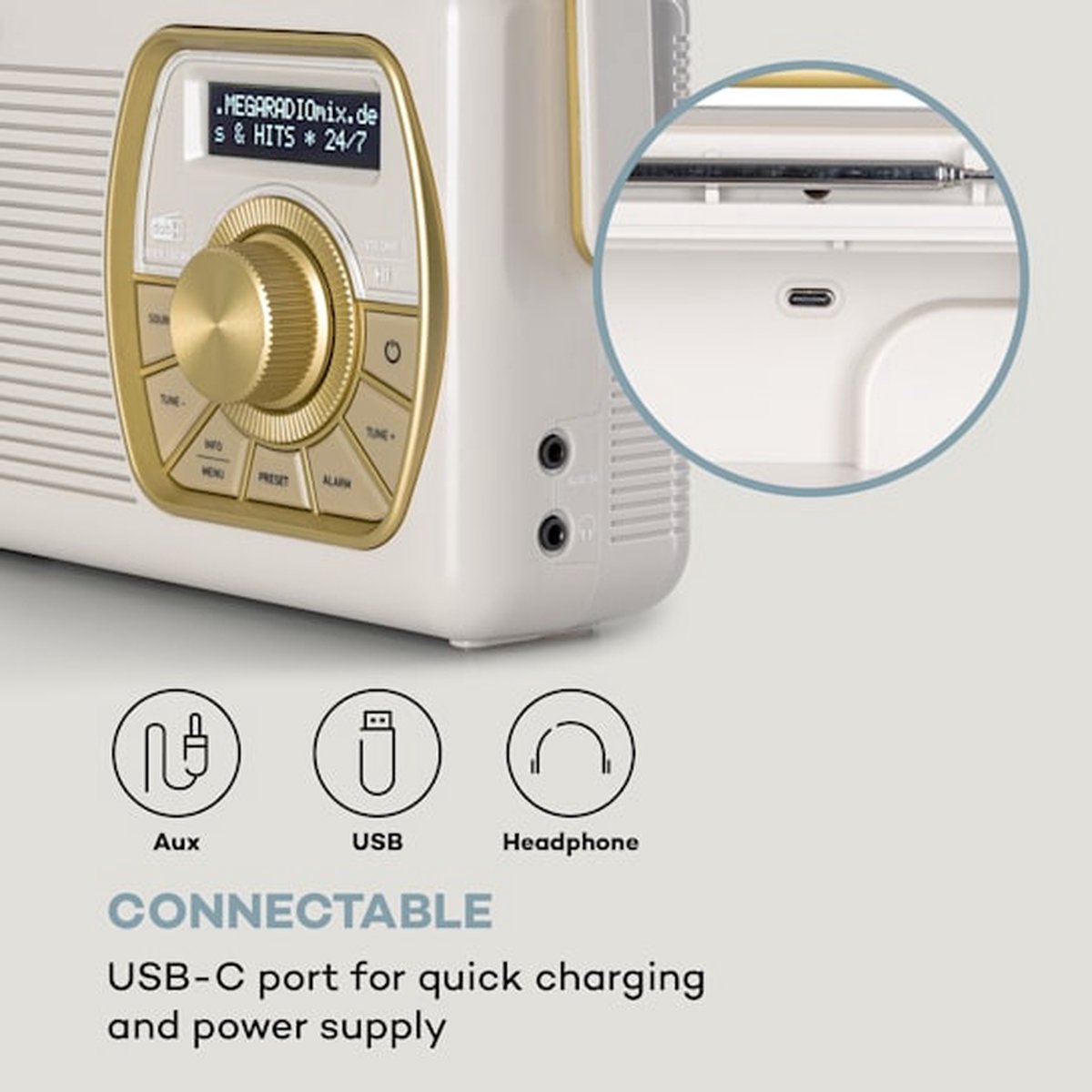 auna Buddy digitale radio - FM & DAB/DAB+ tuner - Bluetooth - USB ...