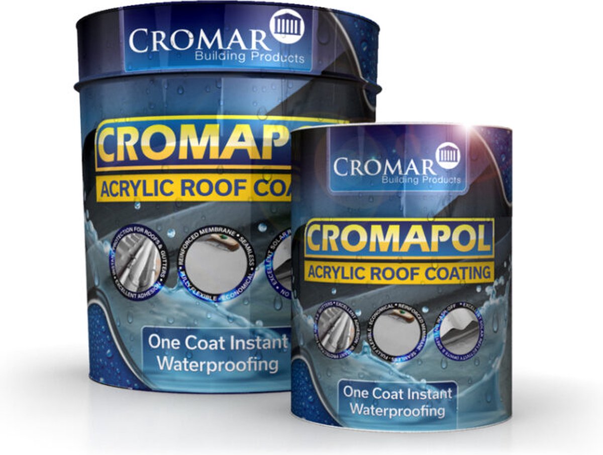 Cromar - Cromapol - Waterdichte Coating met Vezels - Zwart | bol