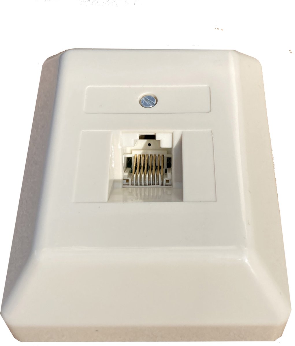 WANDCONTACTDOOS 1x UTP 8-polig modulair RJ45 - opbouw ...