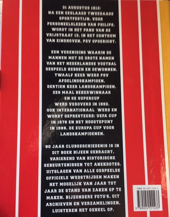 Psv 80 jaar, Wich | 9789024511433 | Boeken | bol