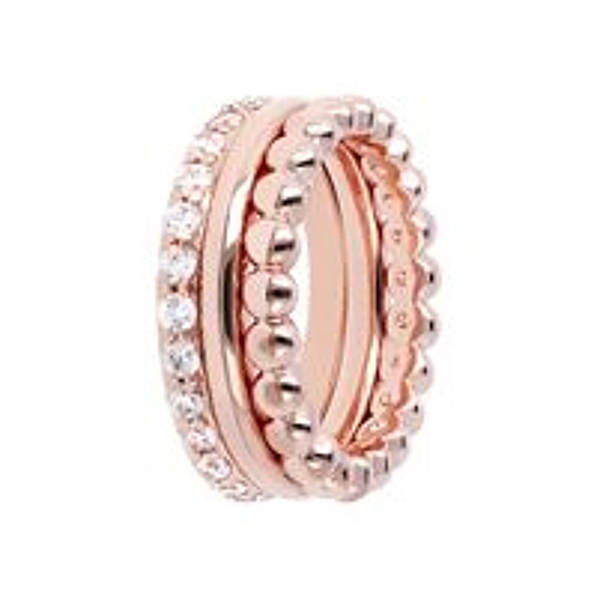 Bronzallure Ring Rose goud Met Kristal Set WSBZ00283-16 (maat 16) | bol.com