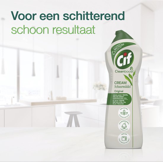 Cif CleanBoost Cream Original Schuurmiddel - 8 x 750 ml ...