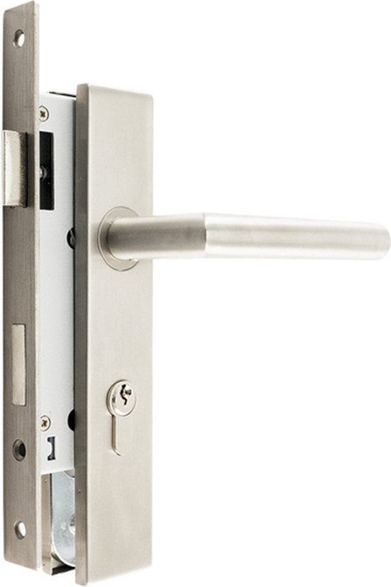 Deurbeslag RVS inclusief slot - RVS - Lichtgrijs - Tuingigant | bol