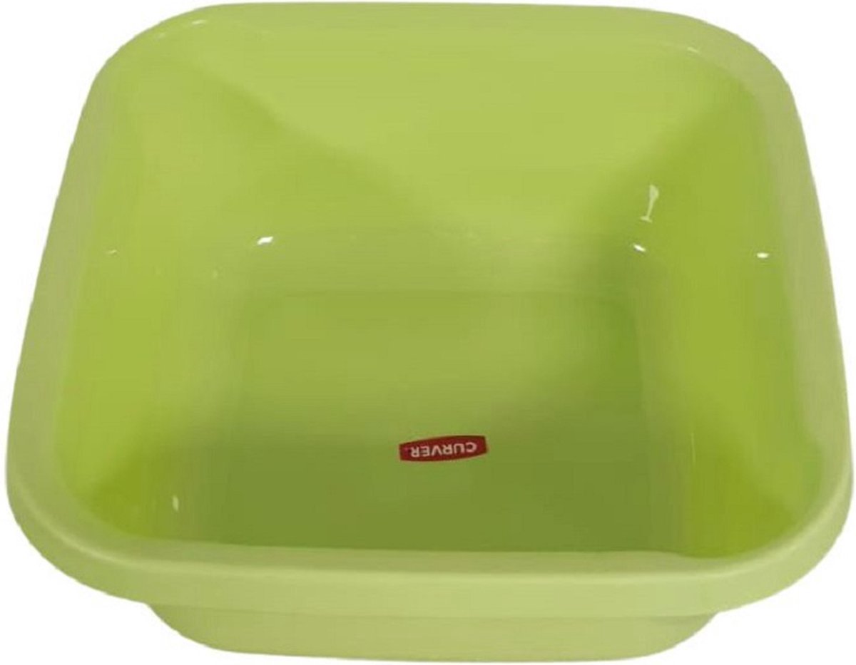 Curver Afwasbak - Vierkant - 35x35x14 Cm - 10 Liter - Groen | bol.com