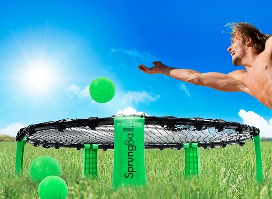 Hi Springbal set - Inclusief 3 ballen - Met draagtas - Groen | bol.com