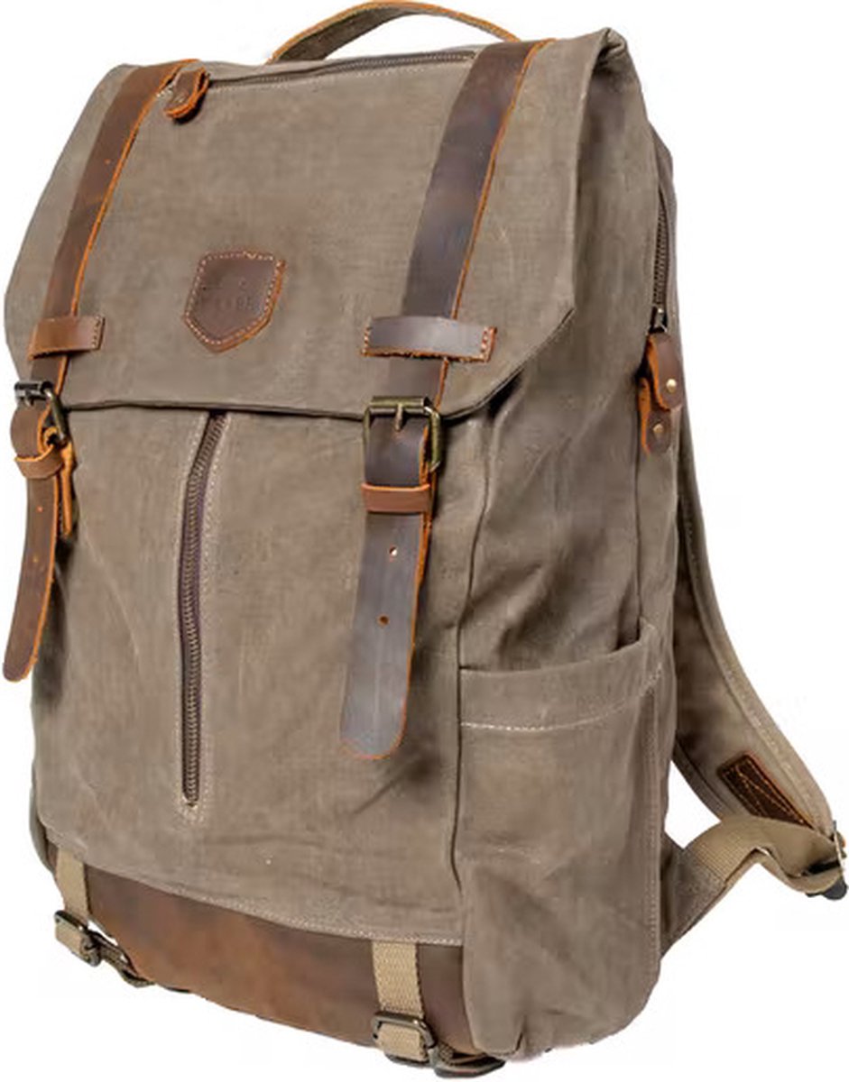 Rugtas heren. Waterdicht waxed canvas. Van Alaskan maker | bol.com