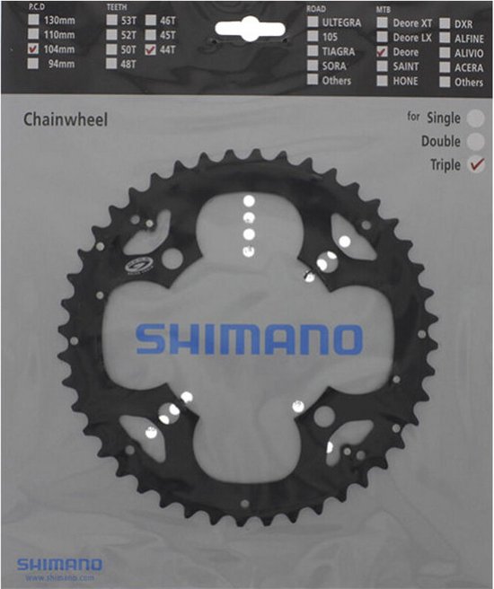 Shimano Kettingblad Deore Fc-m530 44t 9s 104 Mm Kettingrand | bol.com
