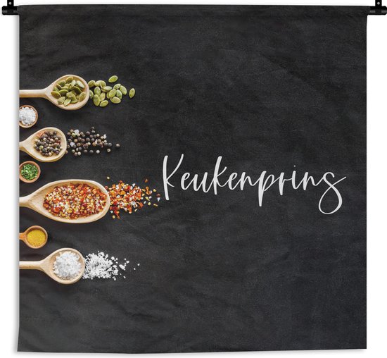 Wandkleed - Wanddoek - Keukenprins - Kruiden - Spreuken - Quotes - Man ...