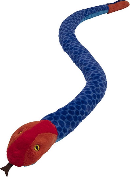 Pluche dieren knuffels Blauwe koraal slang van 150 cm - Knuffeldieren ...
