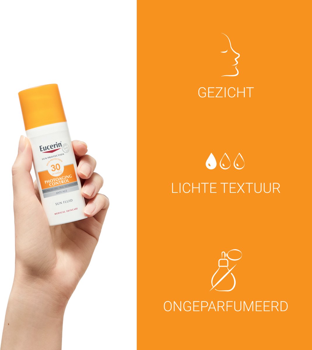 Eucerin Sun Photoaging Control Fluid SPF 30 anti-age zonbescherming ...