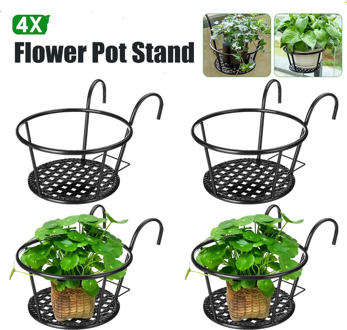 Porte-fleurs rond - Art du fer - Porte-pot suspendu de jardin ...