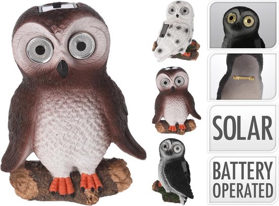 Pro Garden Solar uil 14,5x7x20cm ( per stuk ) (1 stuk) assorti | bol