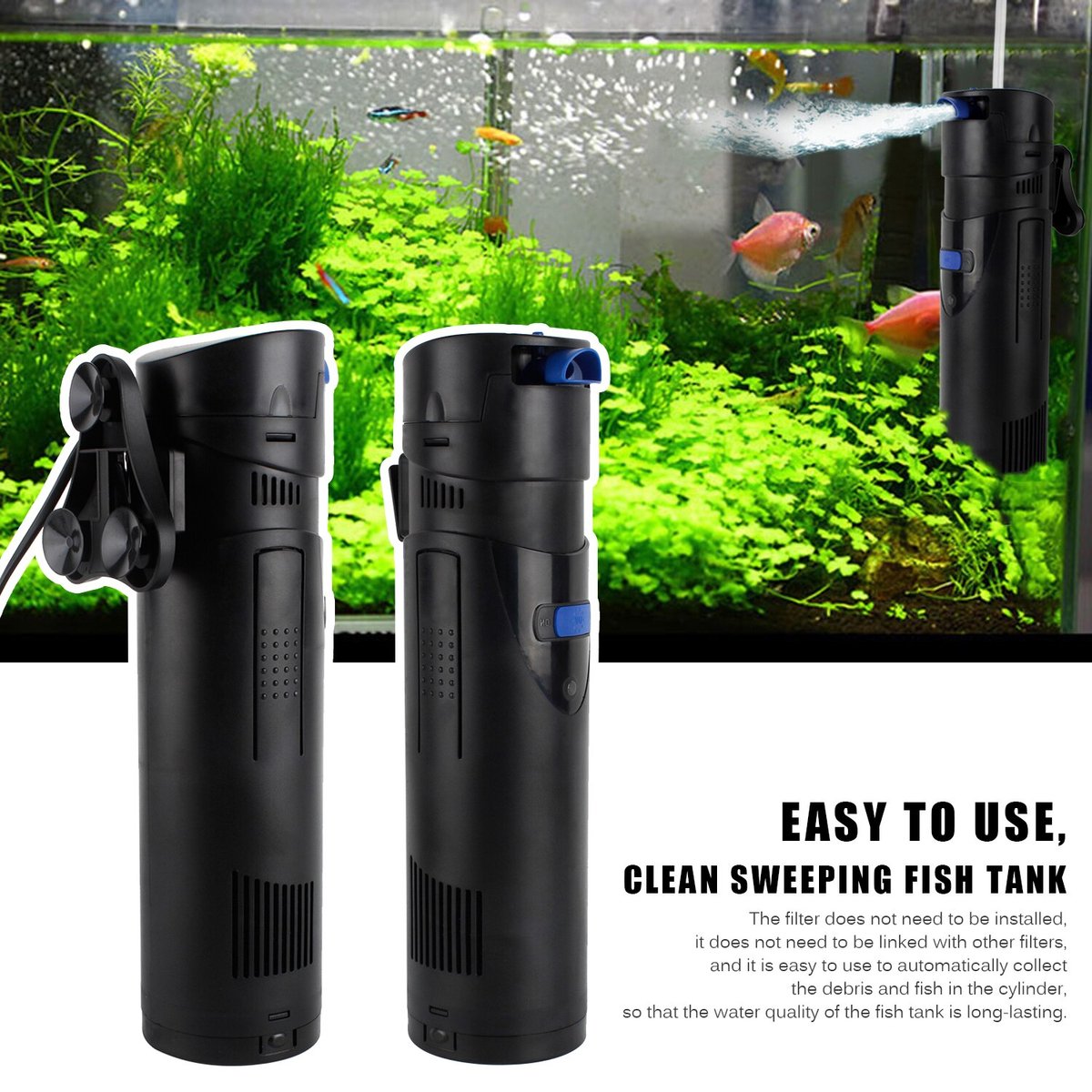 Aquarium Filterpomp - Aquariumpomp - Waterheldere Filterpomp - 700L/h ...