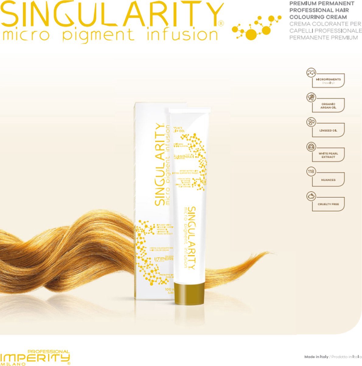 Imperity Singularity Haarverf 7.44 - Intensief Koperblond - 100ml - Permanente Haarverf | bol.com
