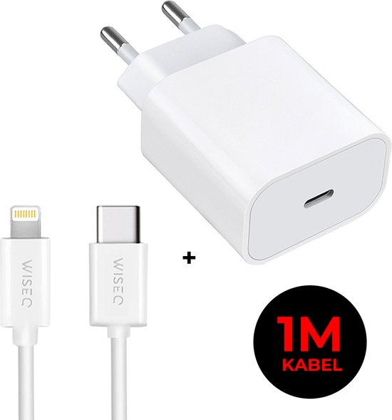 WiseQ iPhone Lader - 20W Snellader voor iPhone Inclusief 1 METER ...