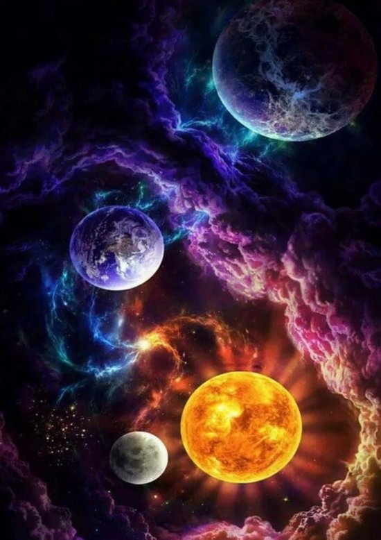 Diamond Painting Volwassenen- Diamond Painting Kinderen - Galaxy-Heelal ...