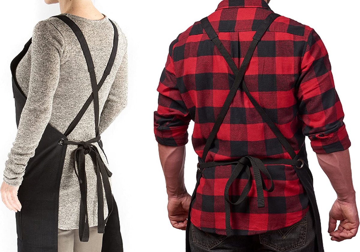 Schort - Multifunctioneel Schort - - Canvas schorten - Zwart - Hobby ...