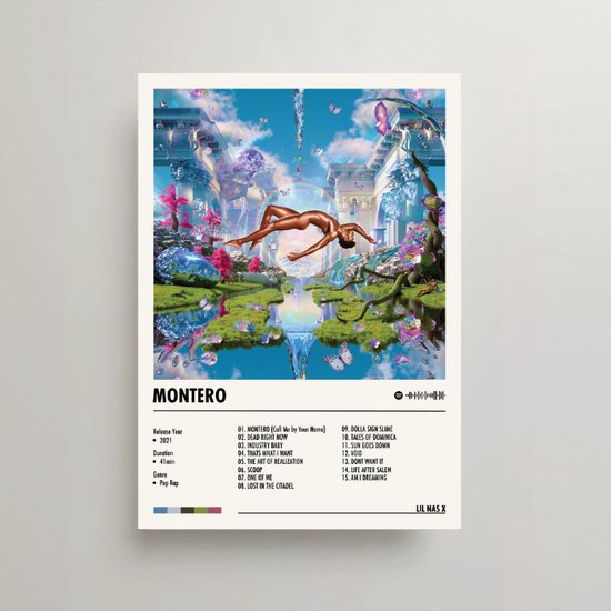 Lil Nas X Poster - MONTERO Album Cover Poster - Lil Nas X LP - A3 - Lil ...