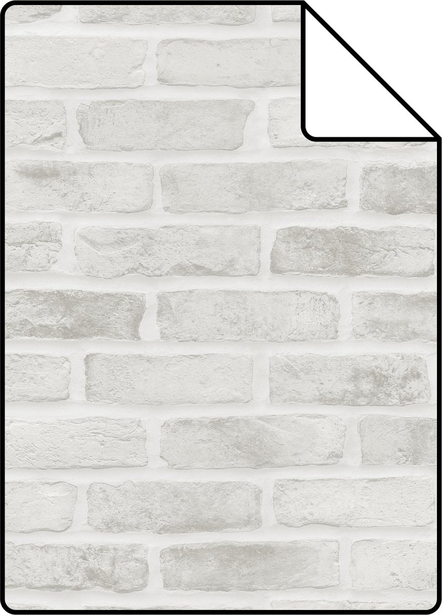 Proefstaal ESTAhome behang bakstenen grijs - 139137 - 26,5 x 21 cm ...
