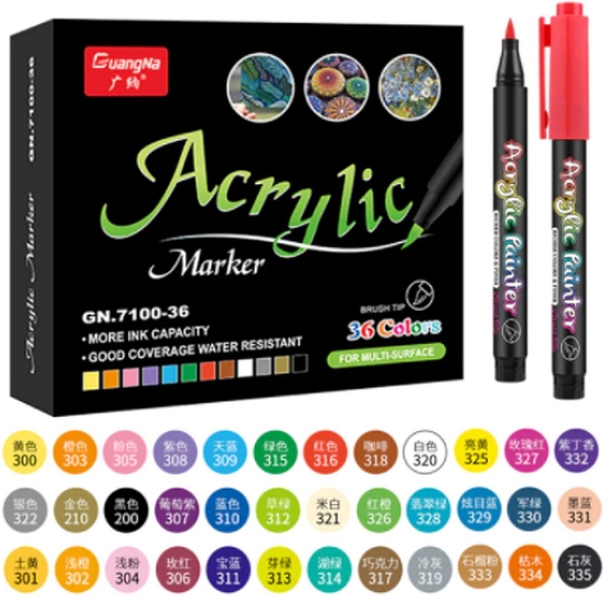 Acryl stiften set 36 kleuren | bol.com