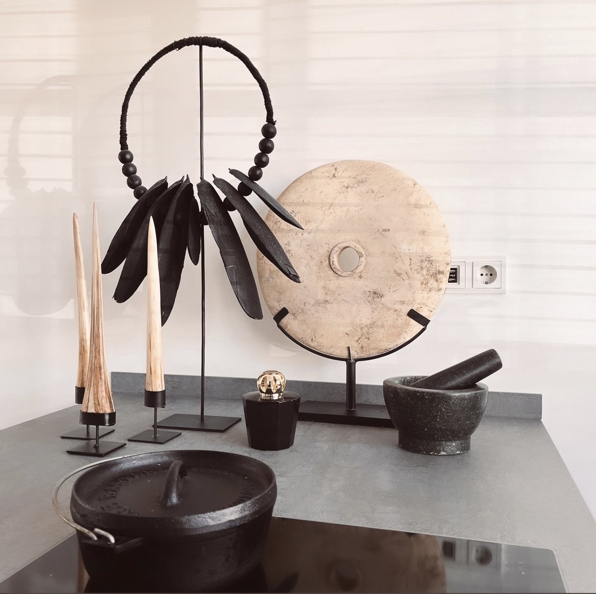 Vintage Molensteen / ornament op standaard | bol.com